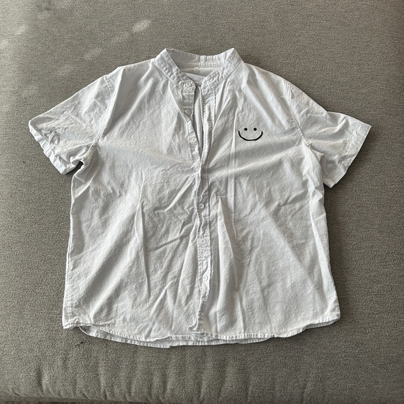 Shirts | Smiley Face Button Up Tshirt | Poshmark